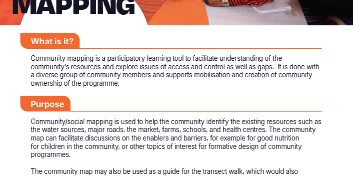 Community Mapping Tool Health World Vision International